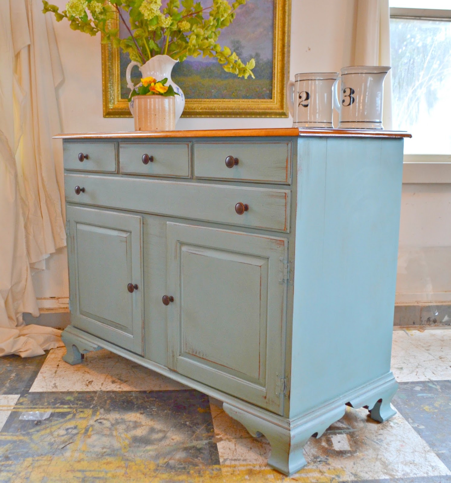 Heir and Space: A Solid Maple Farmhouse Sideboard