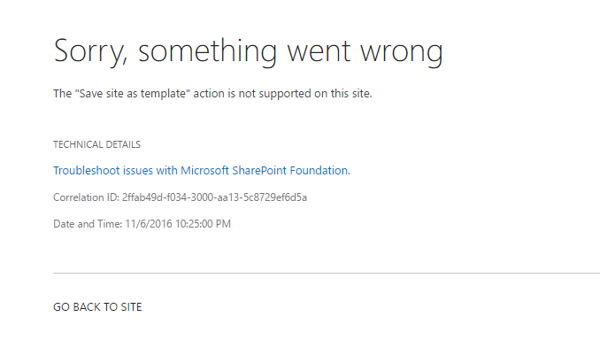 SharePoint Azure And O365 Blog Save Site As Template Option Is Not SharePoint Azure And O365 Blog Save Site As Template Option Is Not