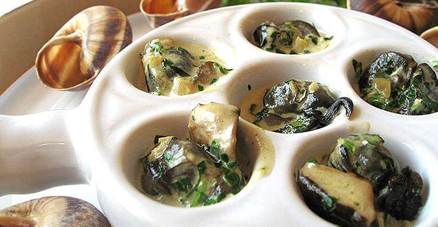 Escargot, raw snail dish from France ~ travell and culture