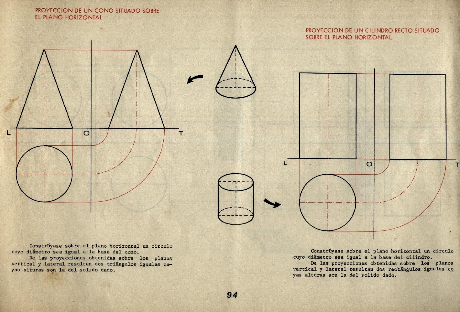 Notas de Dibujo Técnico Para Estudiantes : Proyección de Triángulo ...