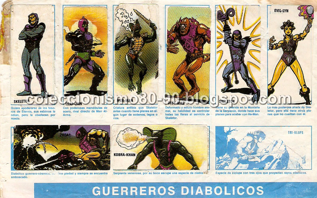 Coleccionismo 80-90: CHICLES MASTERS DEL UNIVERSO (1990)