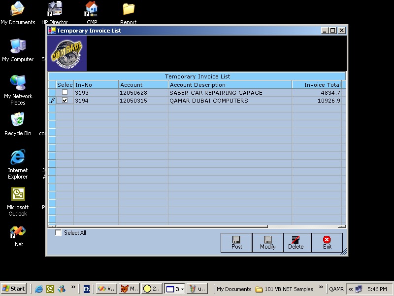 Accounting Software (Comrade ERP): Comrade Accounting Software Screens