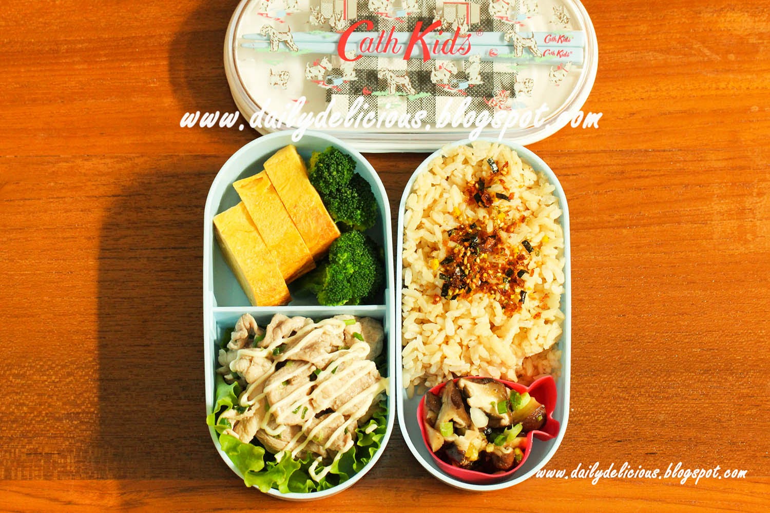 dailydelicious: Cooking for 1: My Bento, Stir fry pork with spring ...