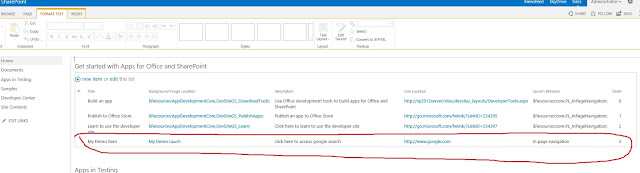 Tech Corner: How to add an Metro Style Item to Get Started With Menu in Sharepoint 2013