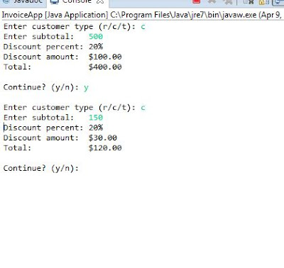 Java and Programming: Invoice Application Java Program