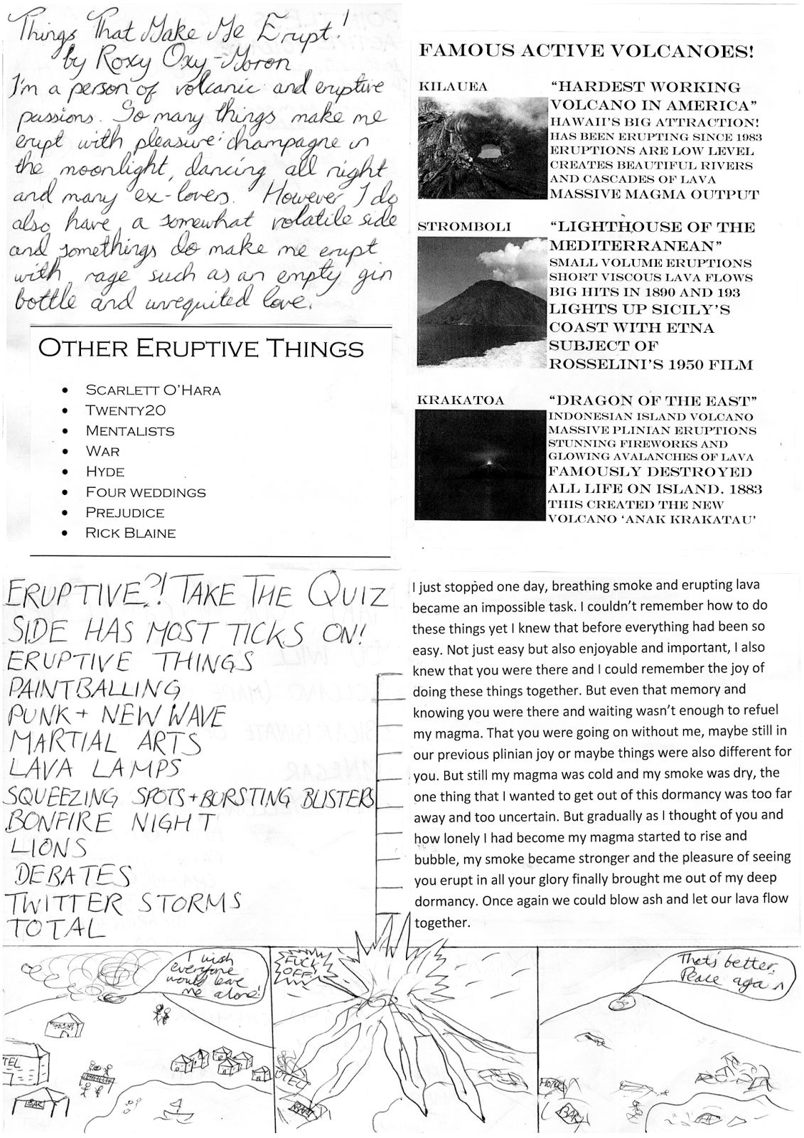 Volcano Club: Issue # Six - Part One. Eruption