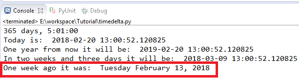 Python timedelta - StarNT