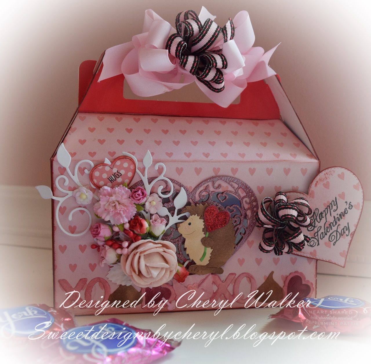 Really Reasonable Ribbon Blog: Valentine's Day Decorated Gable Box