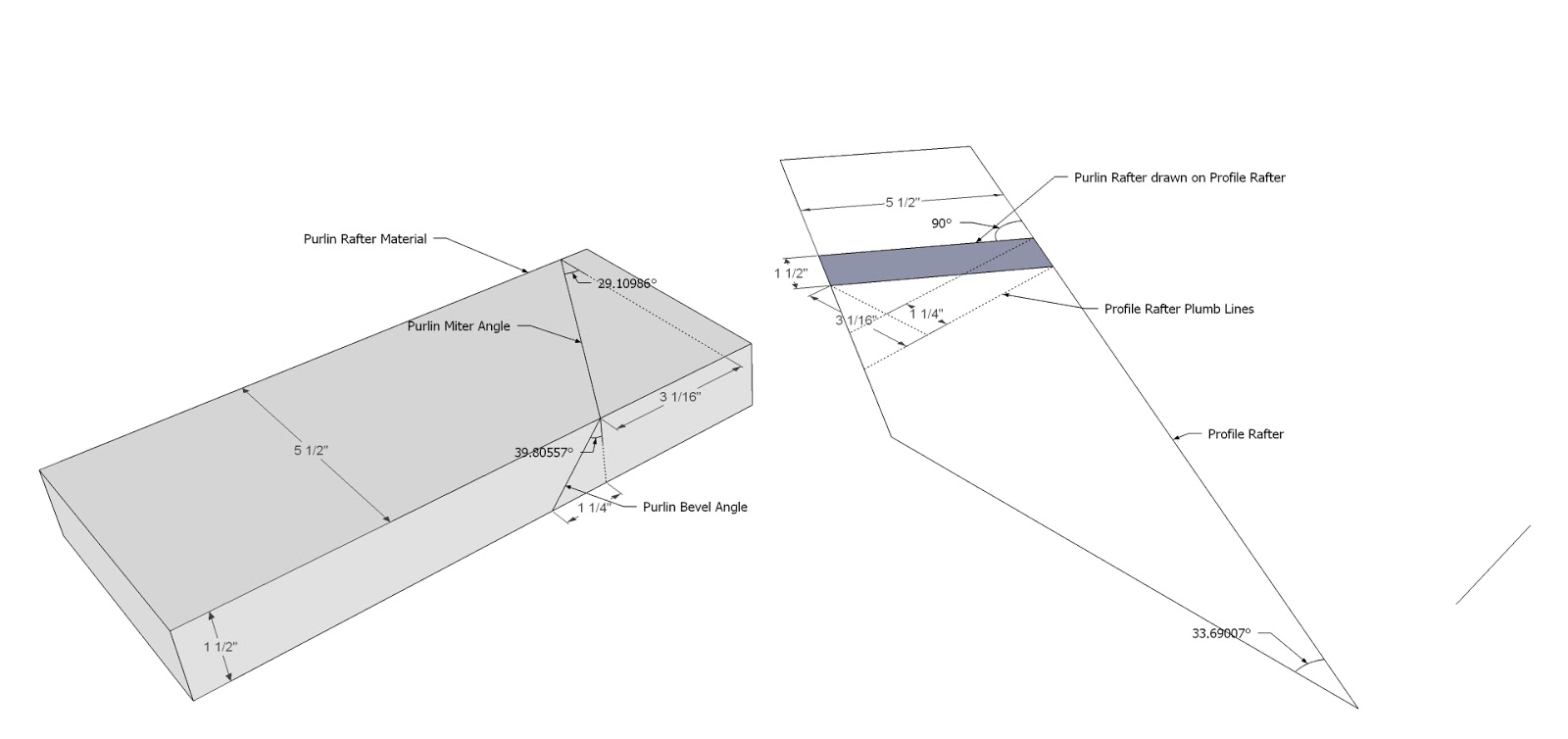 Roof Framing Geometry: Developing Bevel Angles on the Stick-Timber
