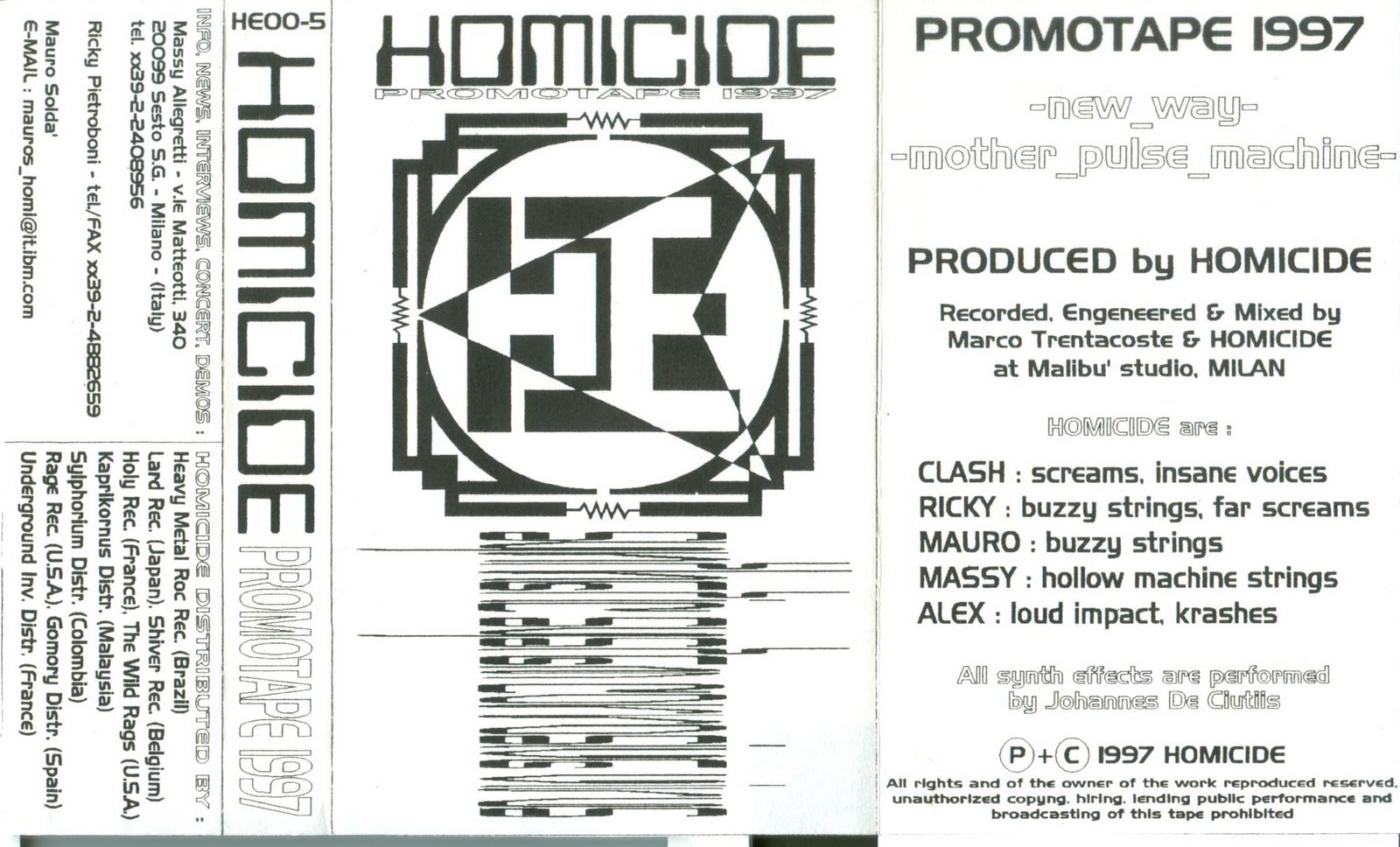 Homicide - Promotape (1997) [Demo] | RARE AND OBSCURE METAL ARCHIVES