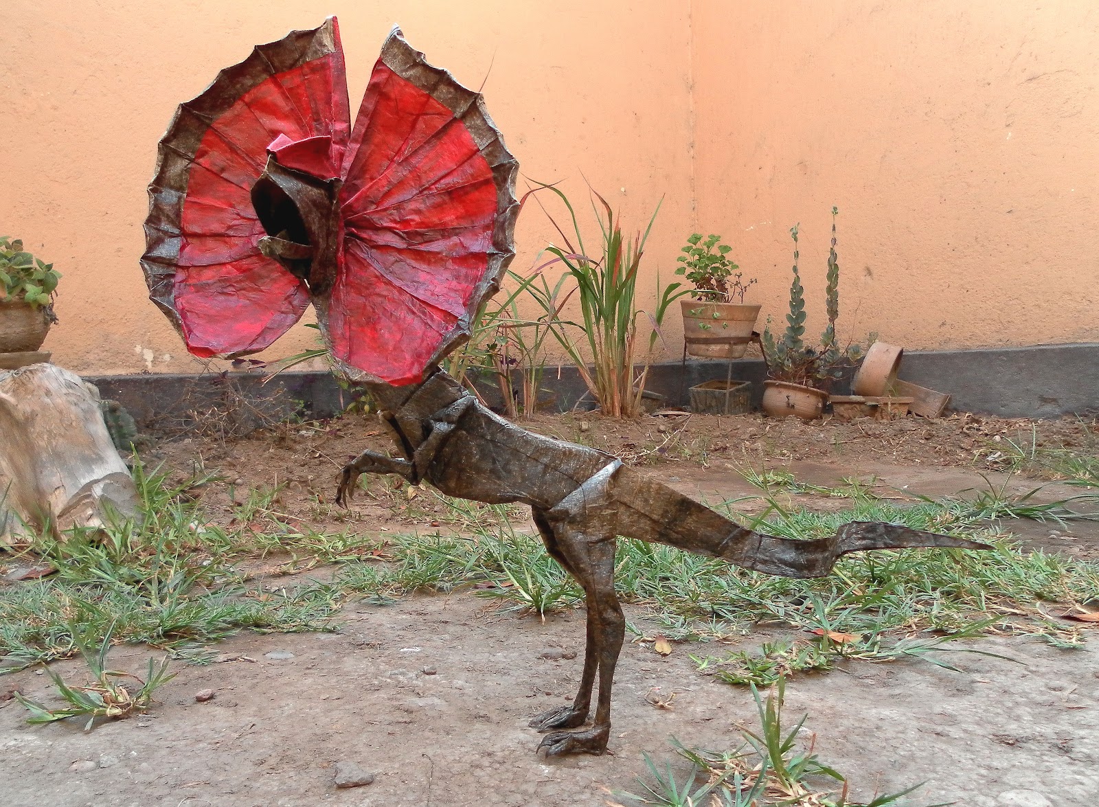 Mariano-Mi mundo el Origami: Dilophosaurus