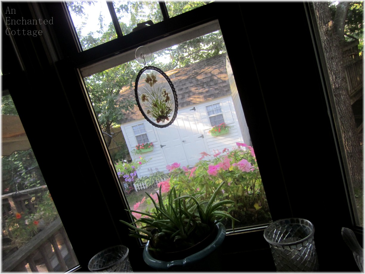 An Enchanted Cottage: The makeshift window box...