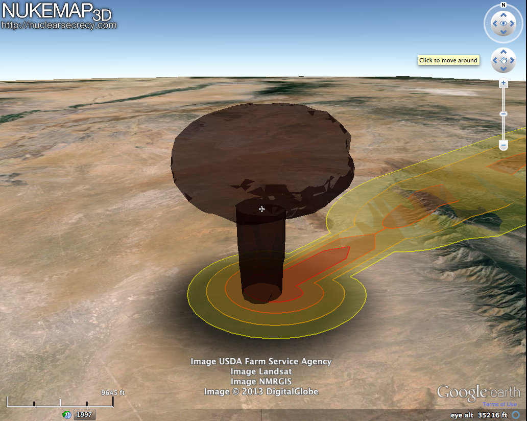 Симулятор NUKEMAP3D: ядерная бомба в вашей власти