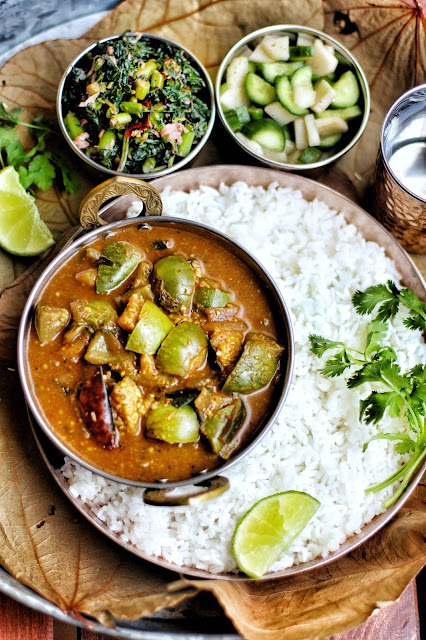 Dishesfrommykitchen: VANKAYA PULUSU(Green Brinjal) , GREENS PEPPER FRY ...