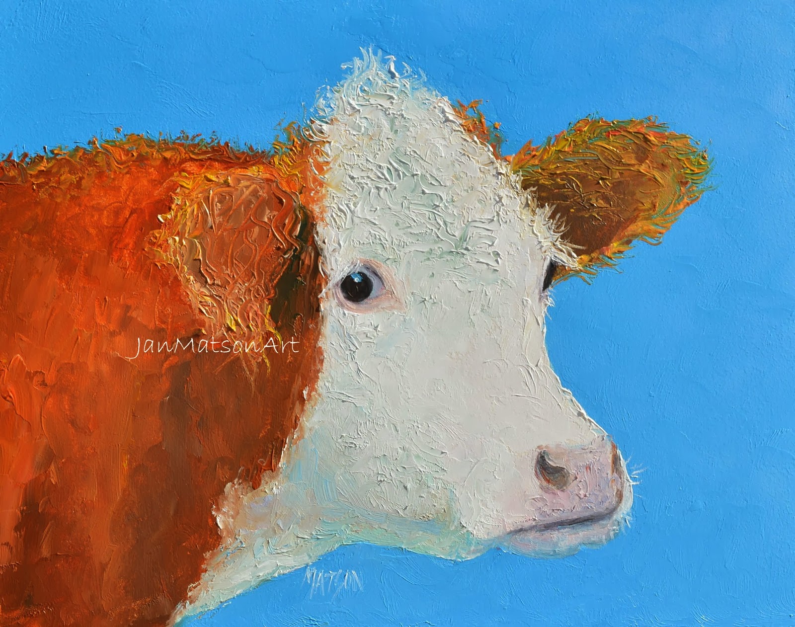Jan Matson Art: Cow painting 'Abigail'