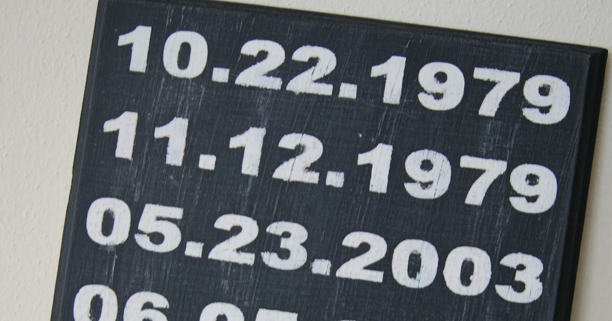 The Life of a Craft Crazed Mom: Family Date Sign