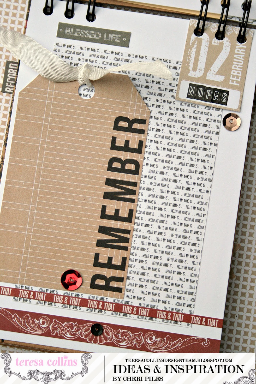 TERESA COLLINS DESIGN TEAM: Monthly Journal Album Book by Cheri Piles ...
