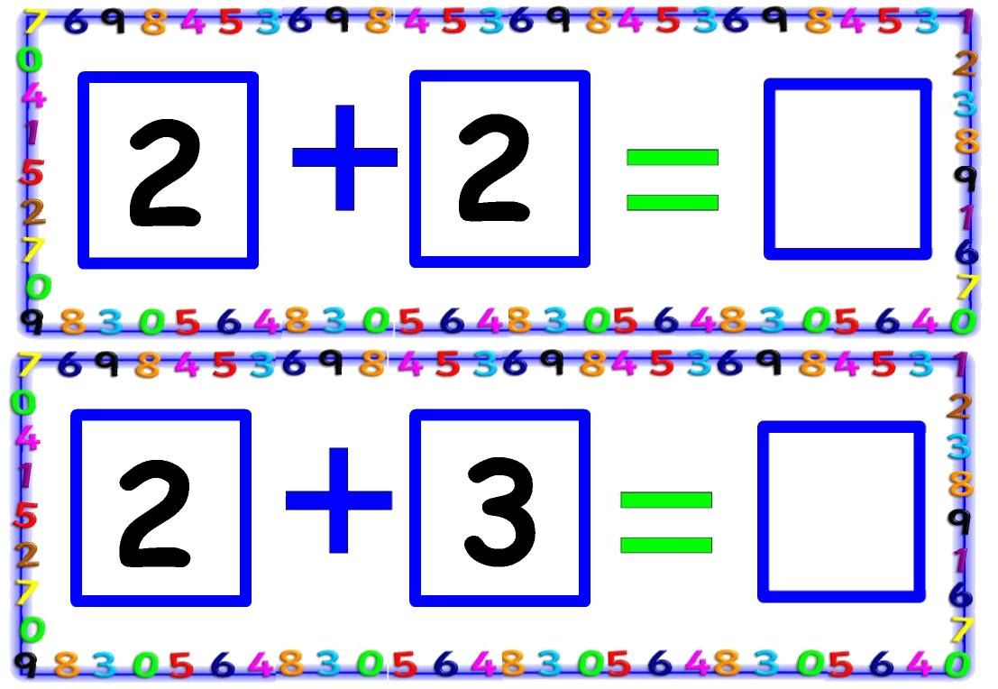 Las cosas que aprendo: TARJETAS PARA SUMAR