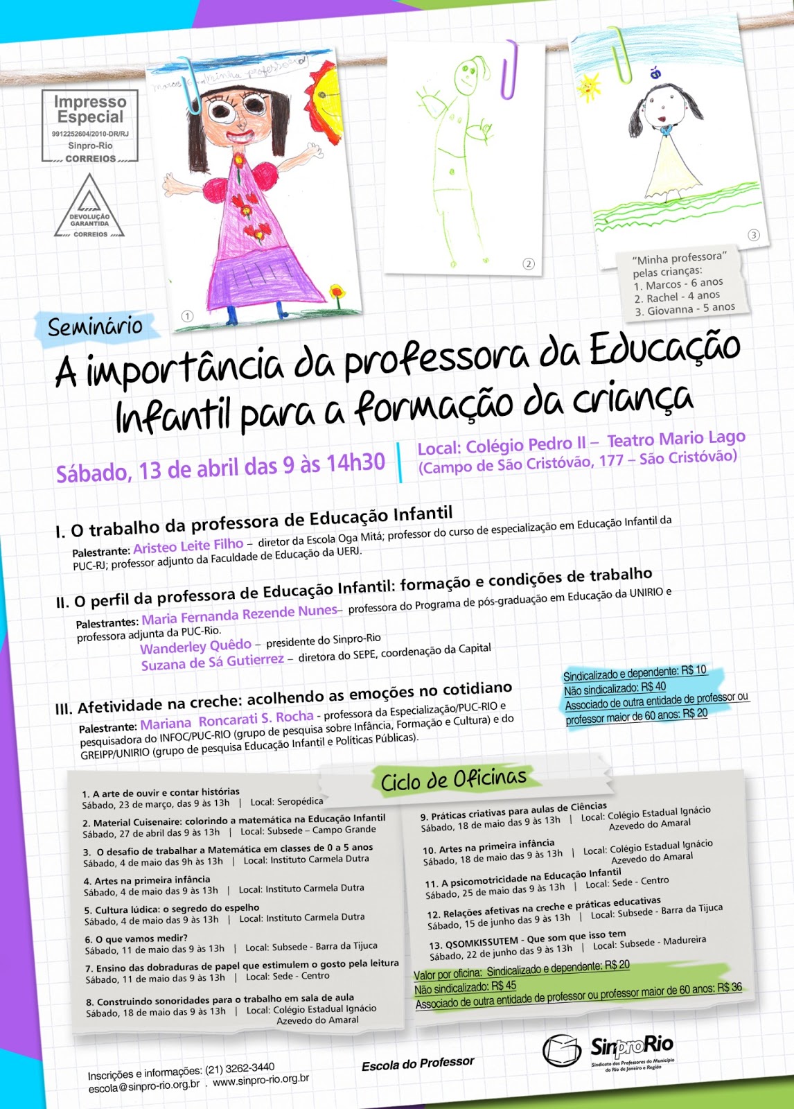 Geografia da Infância: [Escola do Professor] Seminário "A importância ...