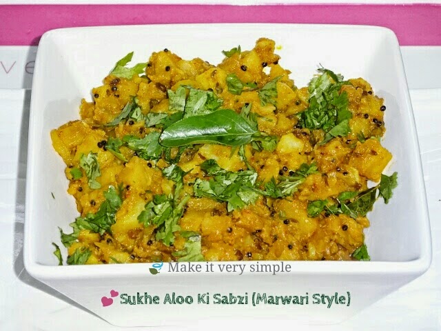 Veg Indian Good Food Recipes..: Sukhe Aloo Ki Sabzi (Marwari Style)