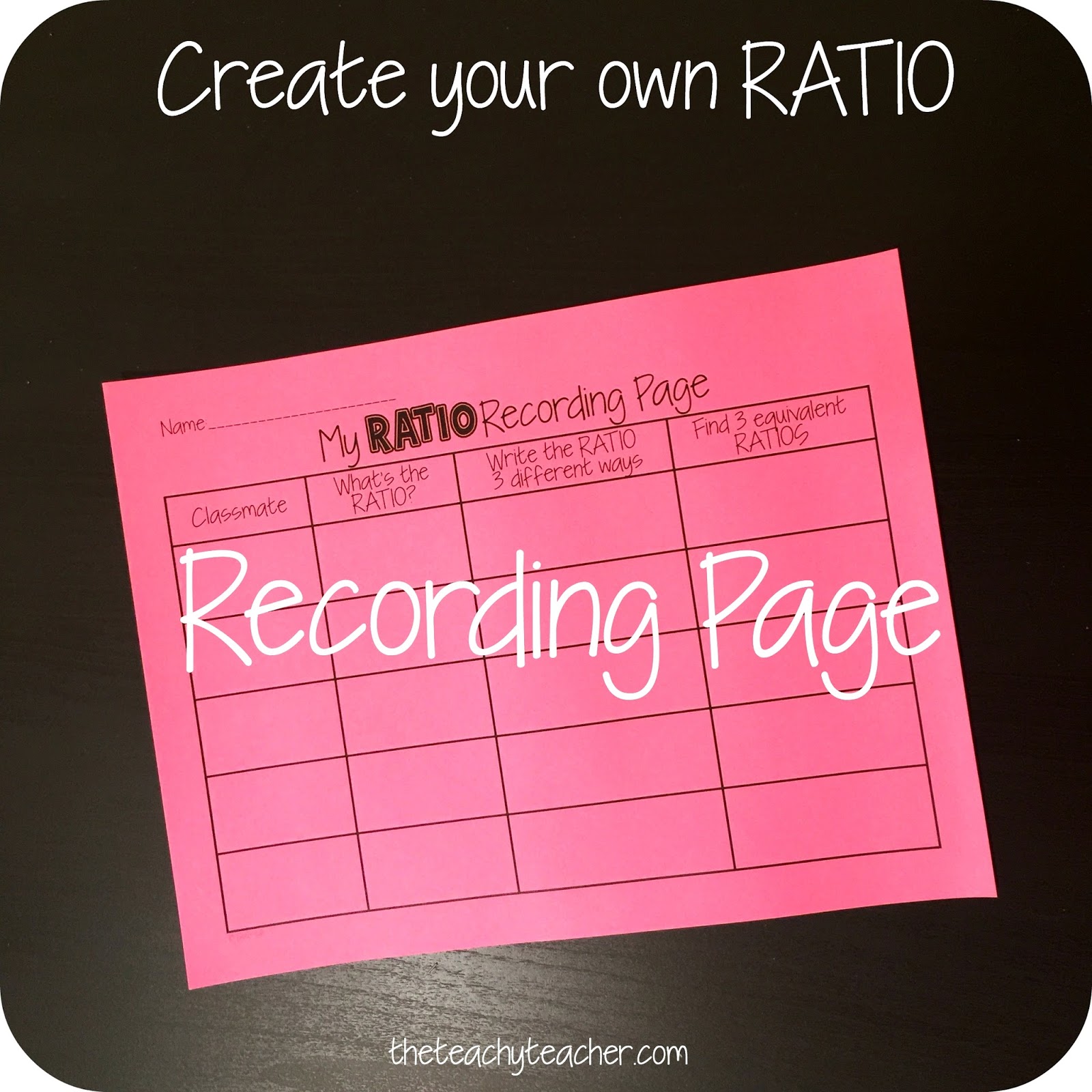 theteachyteacher: CREATE your own RATIO