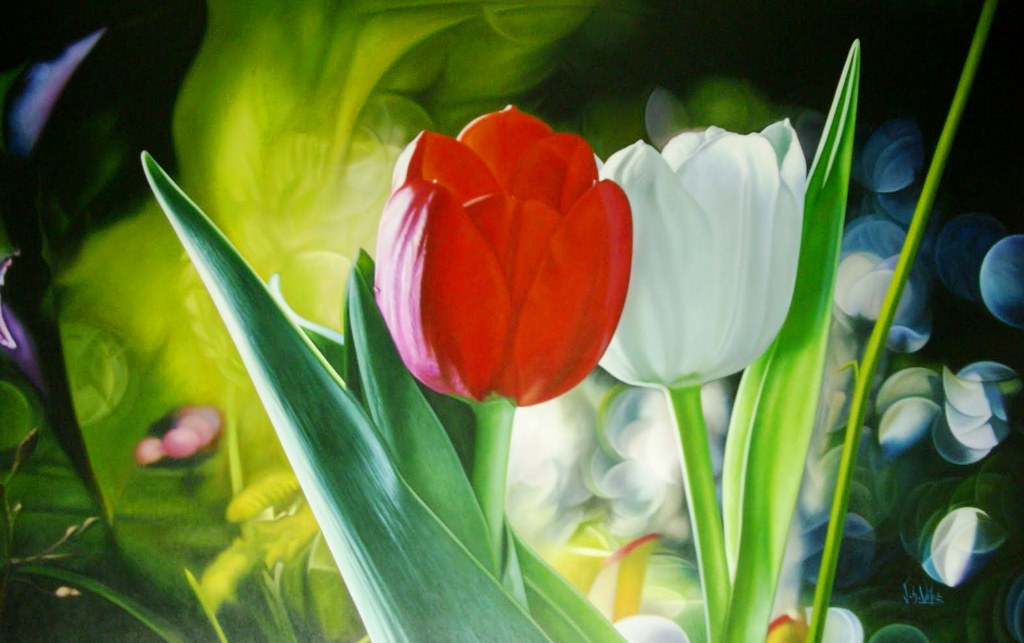 Pinturas modernas de flores - Imagui