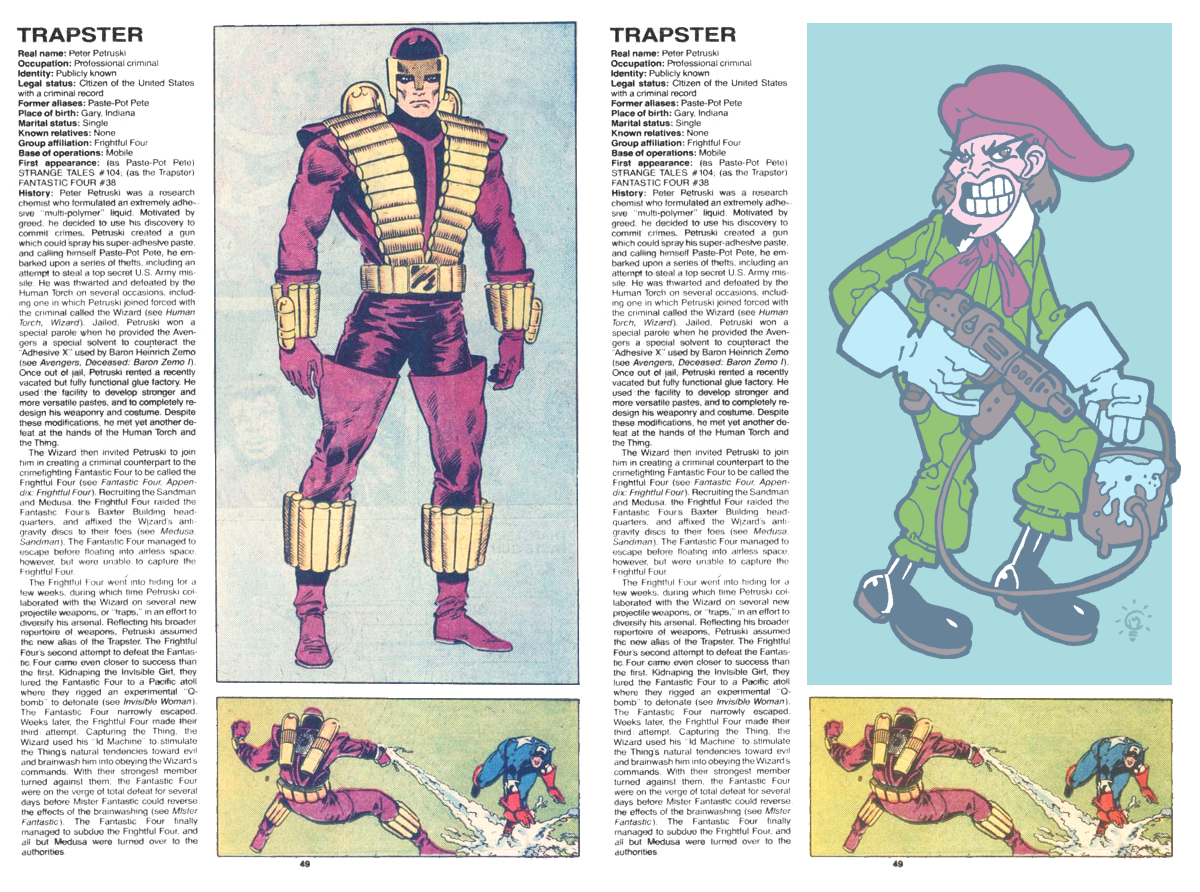 The Official Handbook to the Marvel Universe - REDUX Edition: TRAPSTER ...