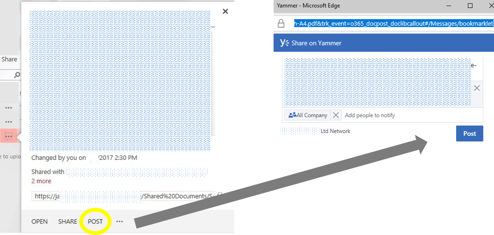 Yammer Basics: How to Post SharePoint document on Yammer?