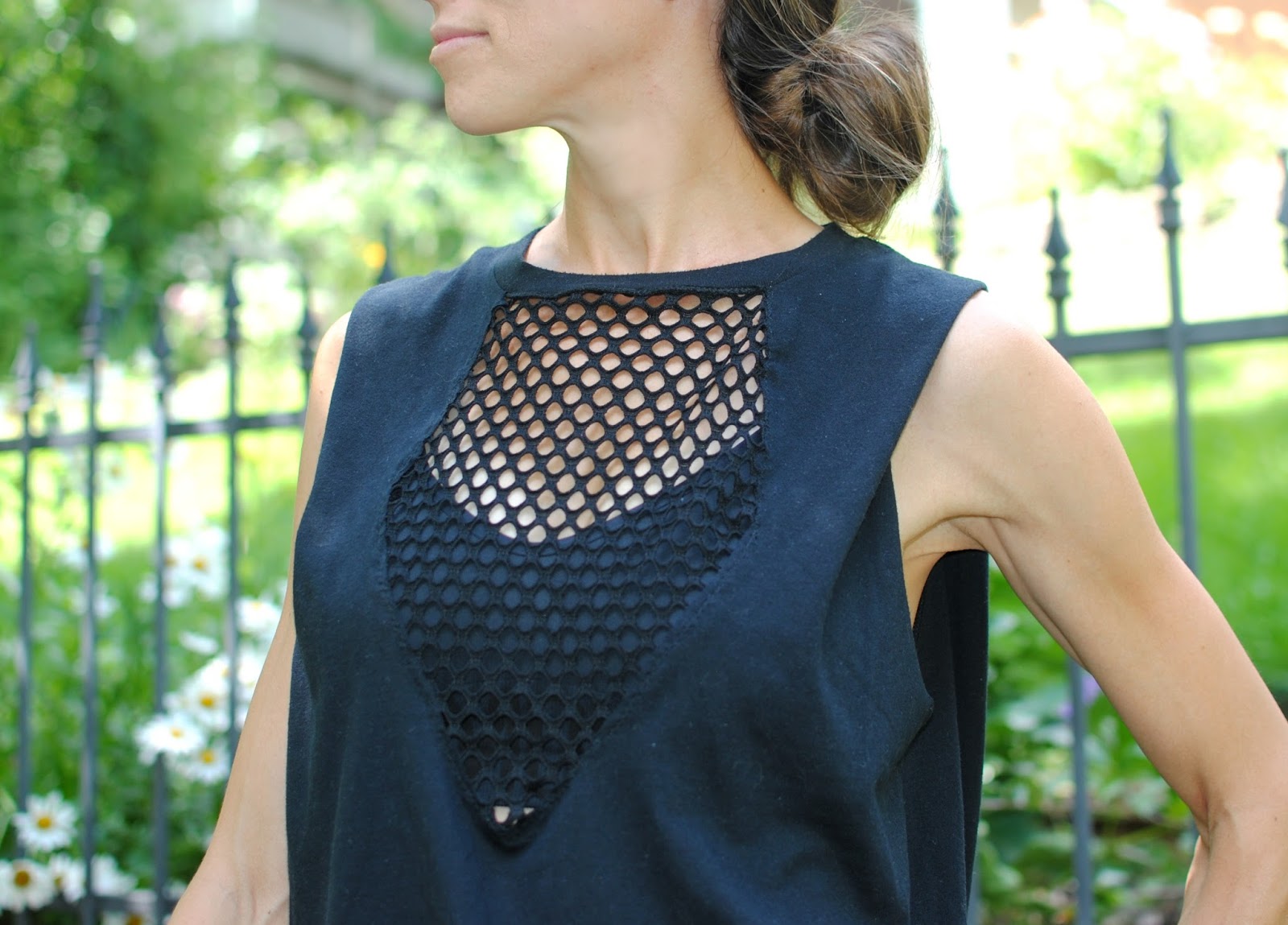 Trash To Couture: DIY Mesh Top