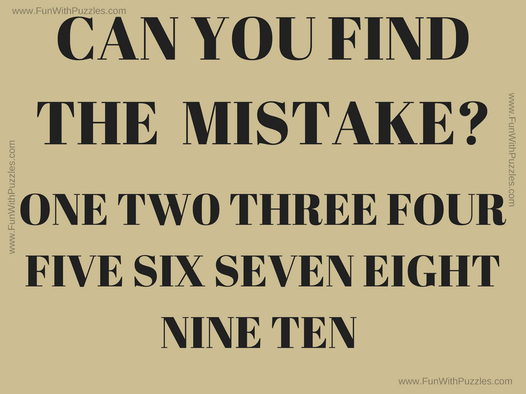 Find The Mistake Tough Brain Test For Teens And Adults