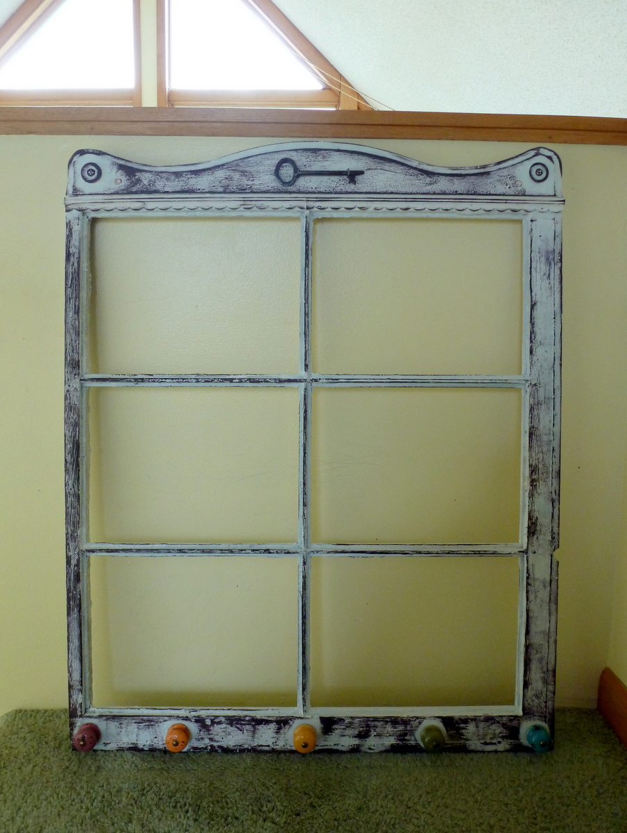 Mitralee: Recycled Window Frame with Rainbow Knobs OR Invading THE MAN ...