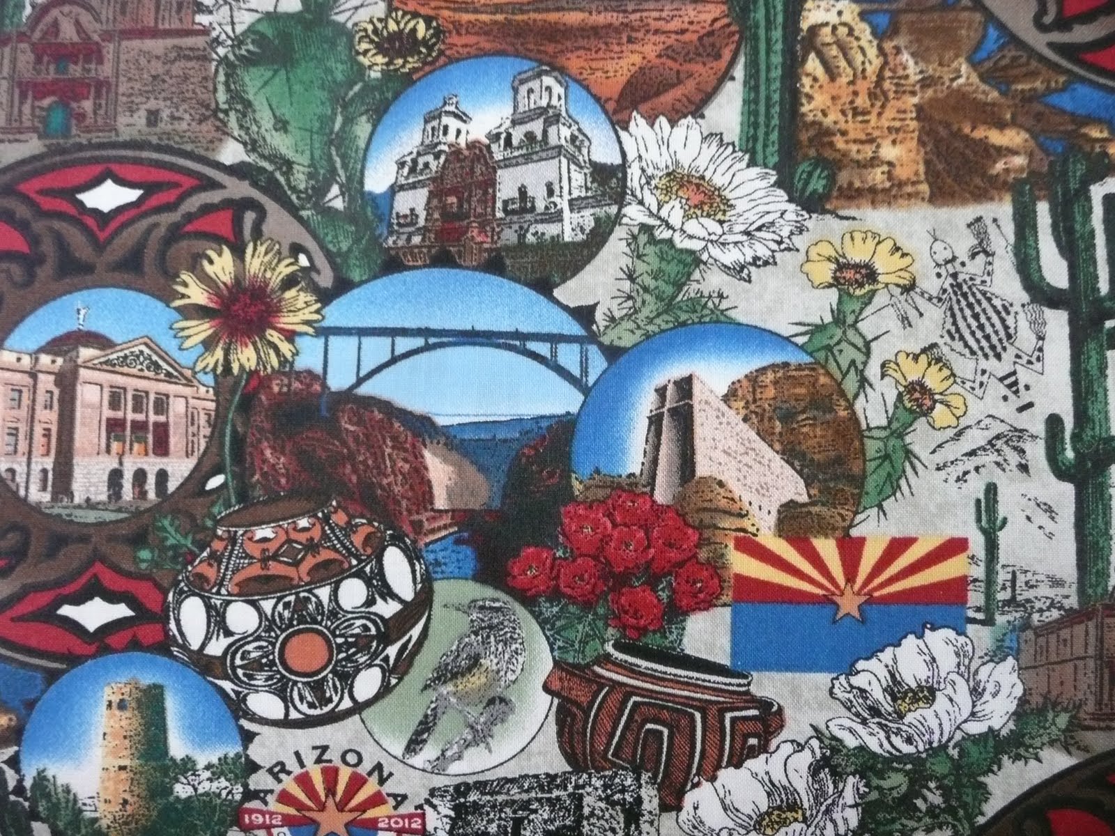 Cowgirl-Up Quilts: Arizona Centennial Fabric