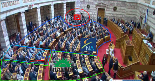 Η ΧΡΥΣΗ ΑΥΓΗ ΣΤΗΝ ΒΟΥΛΗ... ΠΟΥ ΚΑΘΗΣΑΝ ΚΑΙ ΠΟΙΟΝ ΧΑΙΡΕΤΑ Ο ΝΙΚΟΣ ...