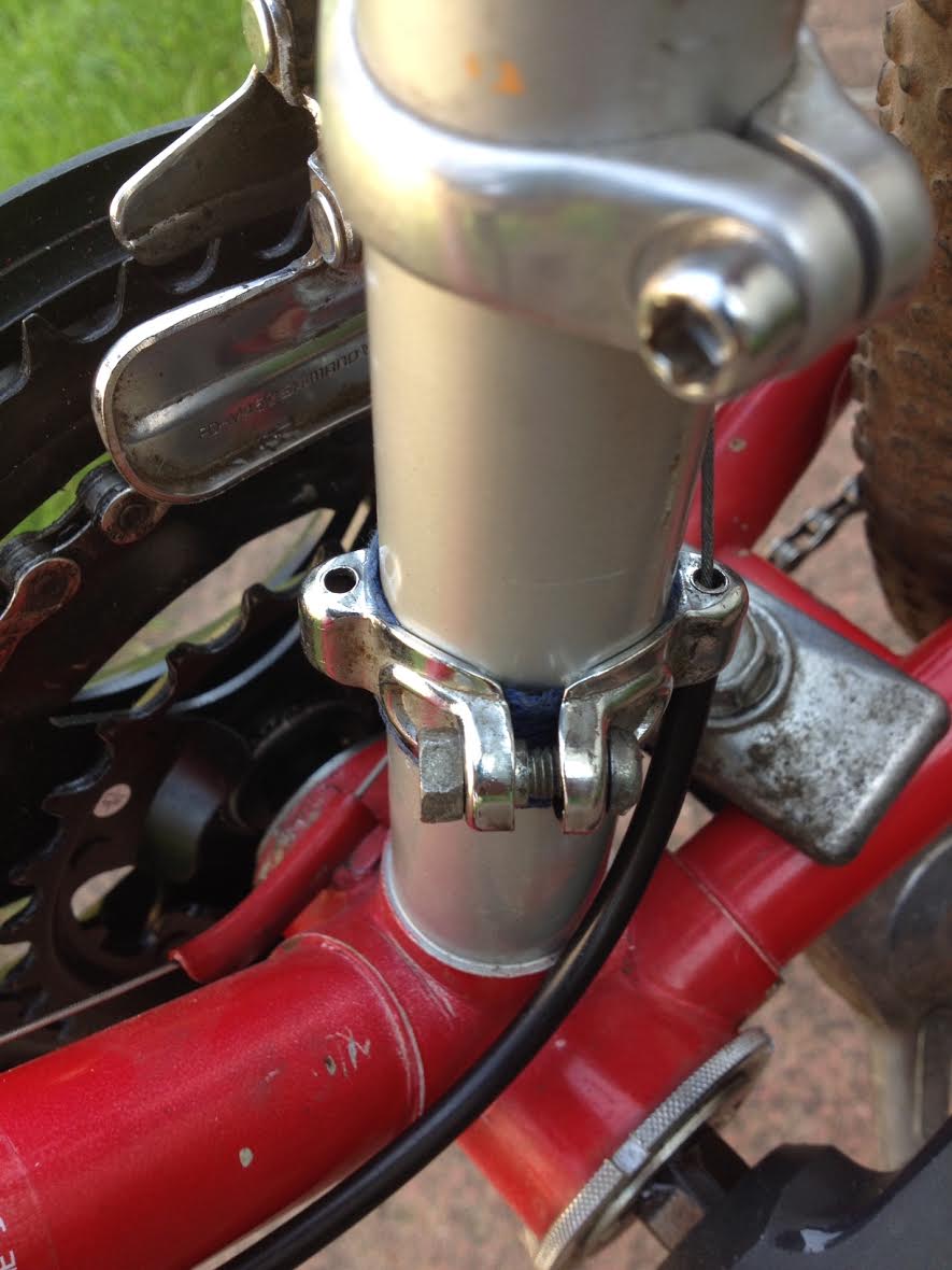 bikelovejones: bike hacks: stem shifters and cable housing stops