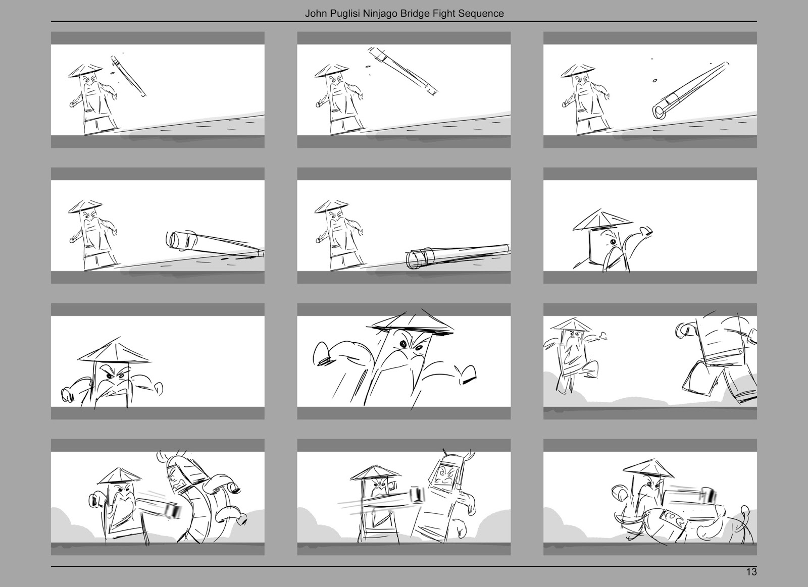 John Puglisi Storyboards: LEGO NINJAGO - Bridge Fight