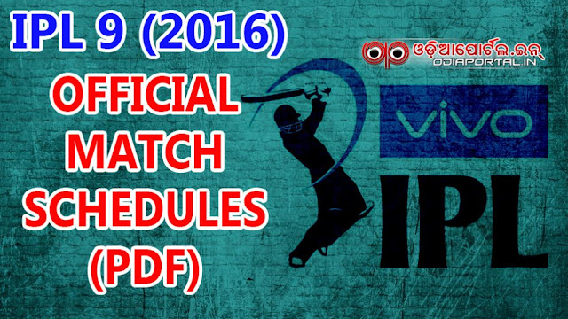 [PDF] VIVO IPL 9 (2016) — Complete Official Time Table, Fixtures ...