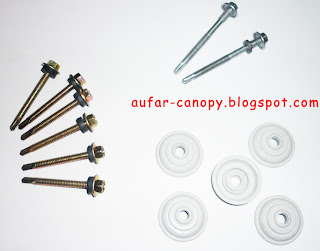 Canopy Polycarbonate Pintu PVC Baut