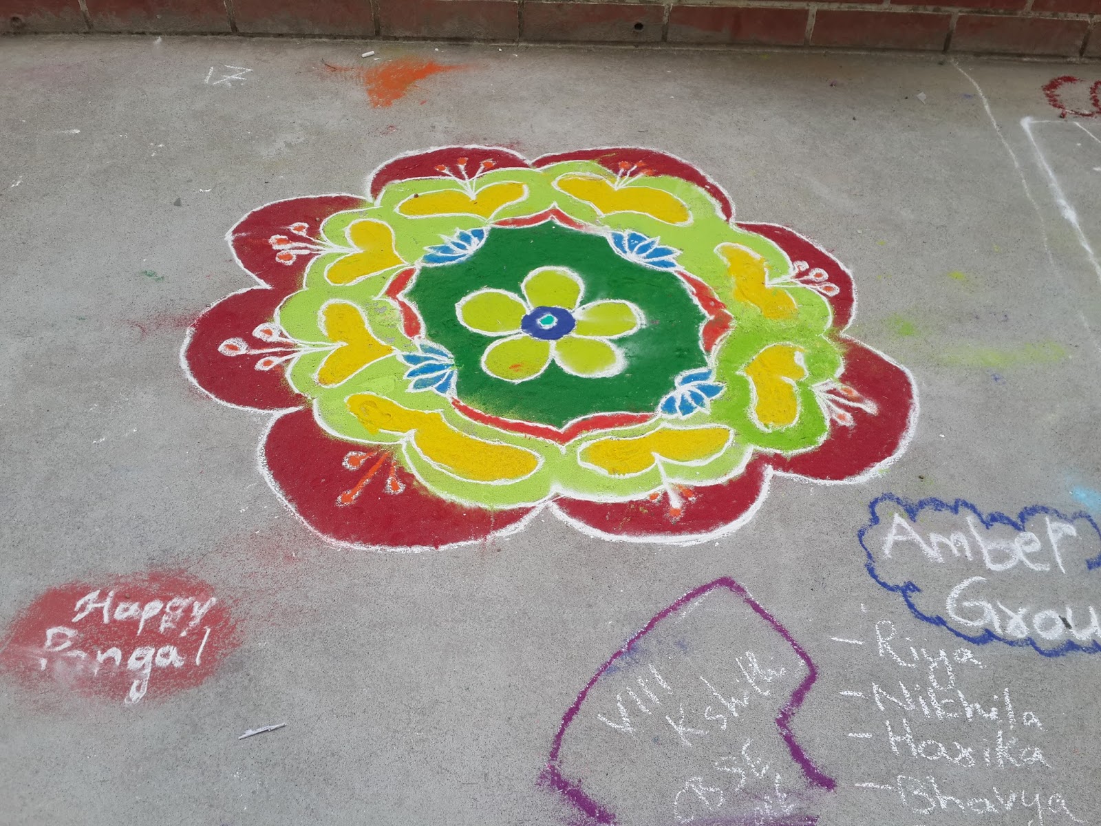 PRAGATHI CENTRAL SCHOOL: Rangoli Competition In School