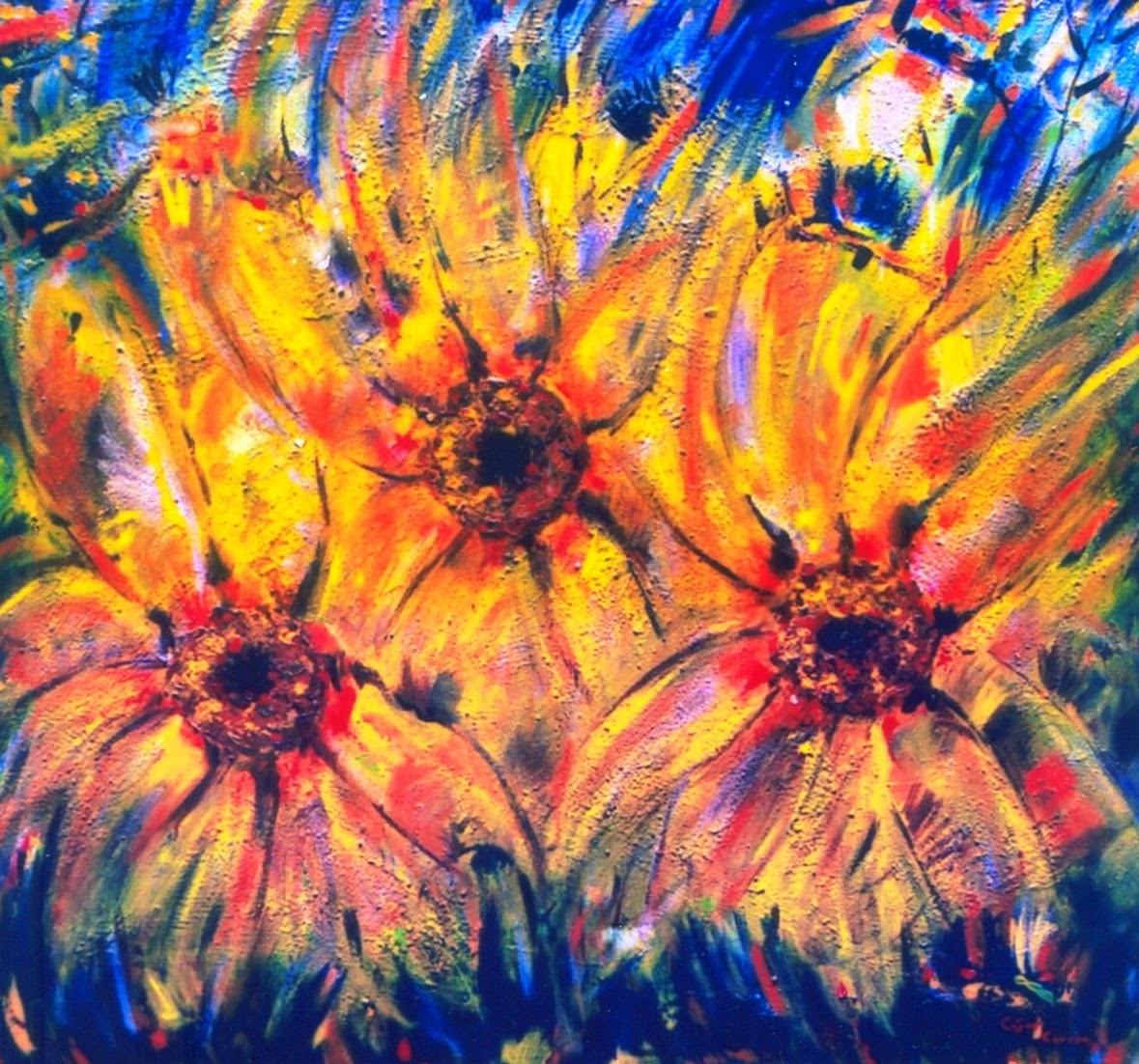 El arte es su máxima expresión : Flores Abstractas Modernas, Pintura de ...