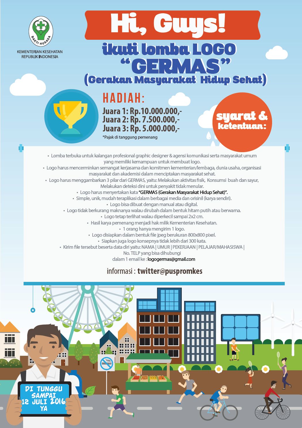 Hunting Lomba: Lomba Logo GERMAS 2016 [DEADLINE 12 JULI 2016]