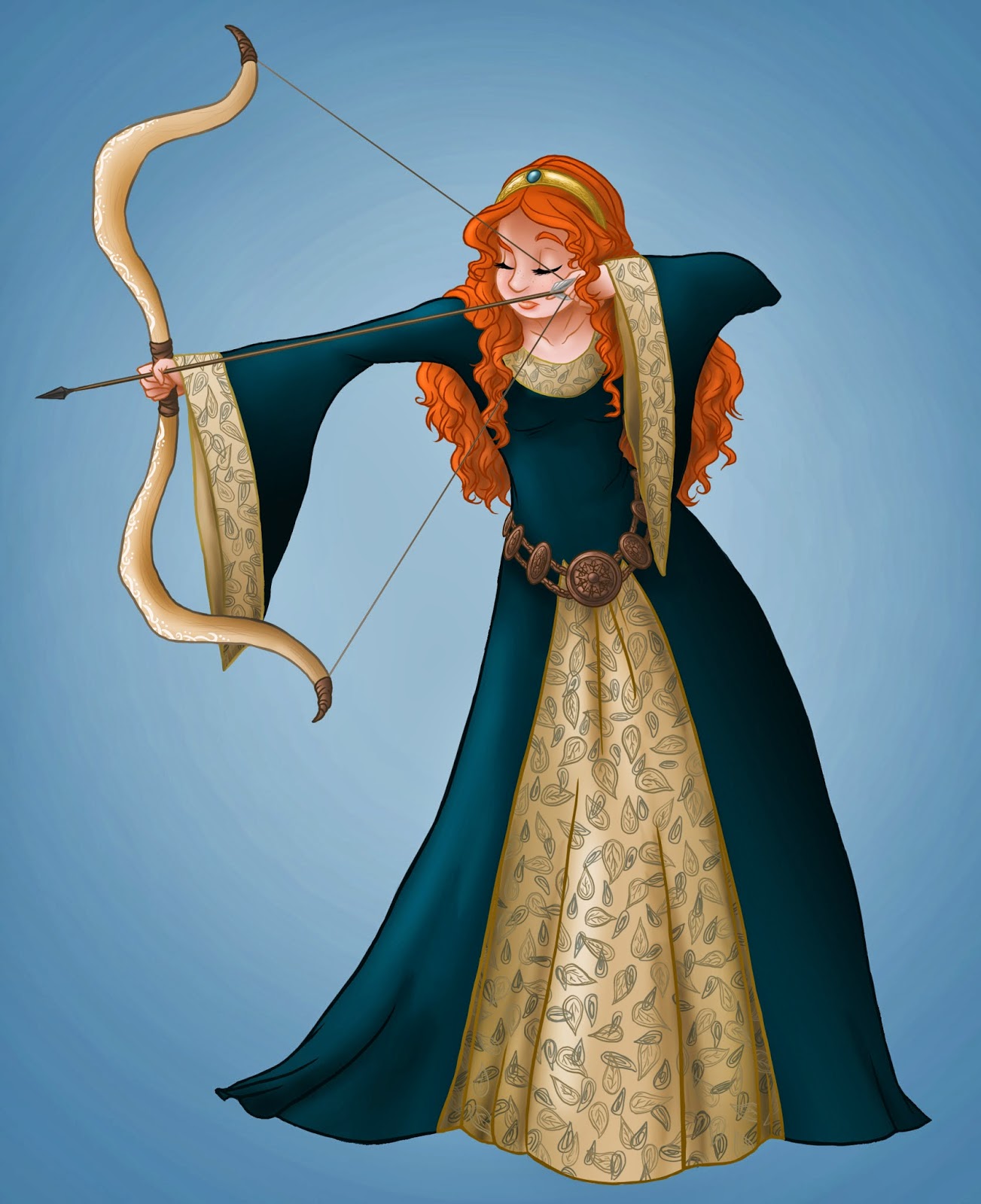 The Art of Danielle Mahaffey: Merida from Brave