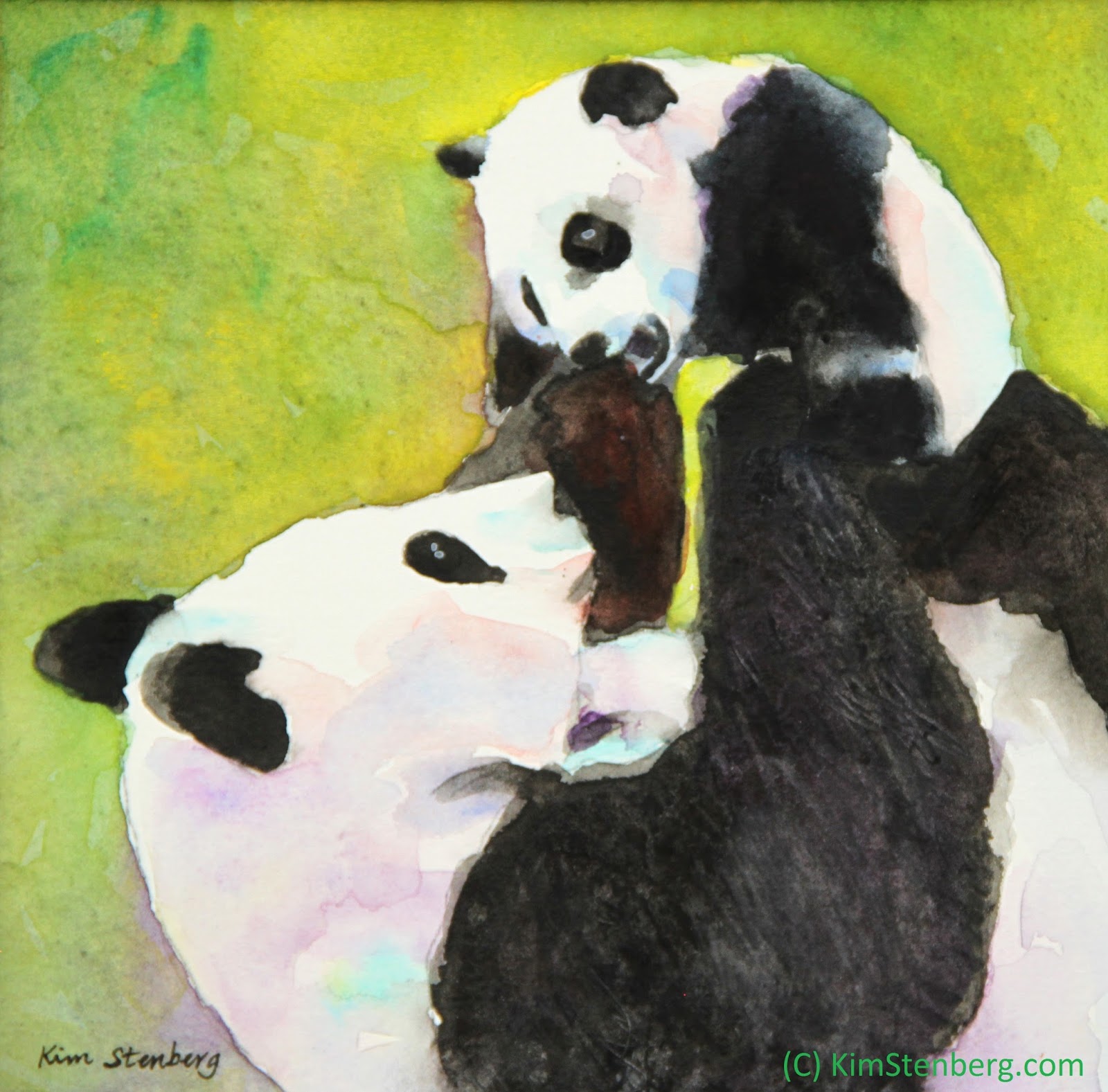 Kim Stenberg's Painting Journal: "Mommy and Baby Great Pandas ...