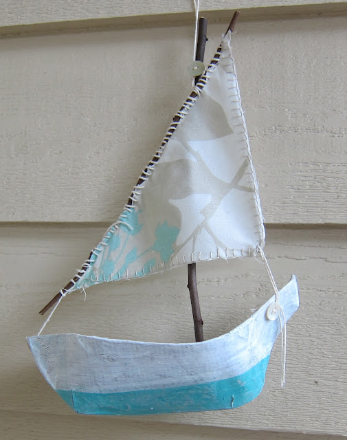 Alice Blue Gown: paper mache boat