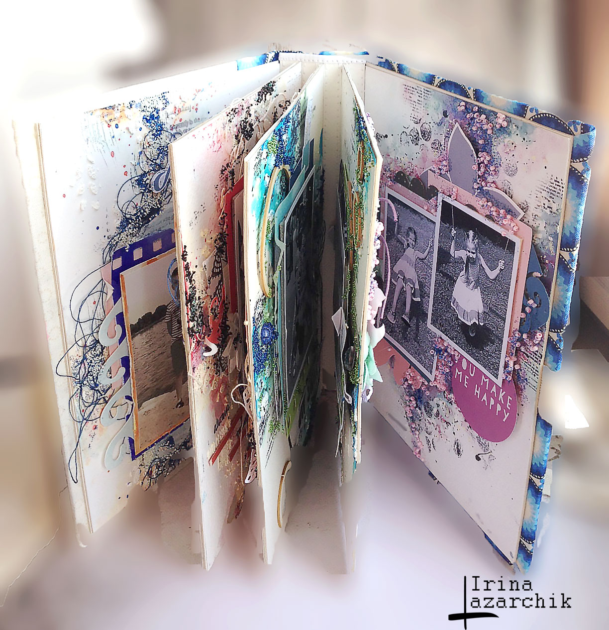 Real day: Mixed media album cover about summer