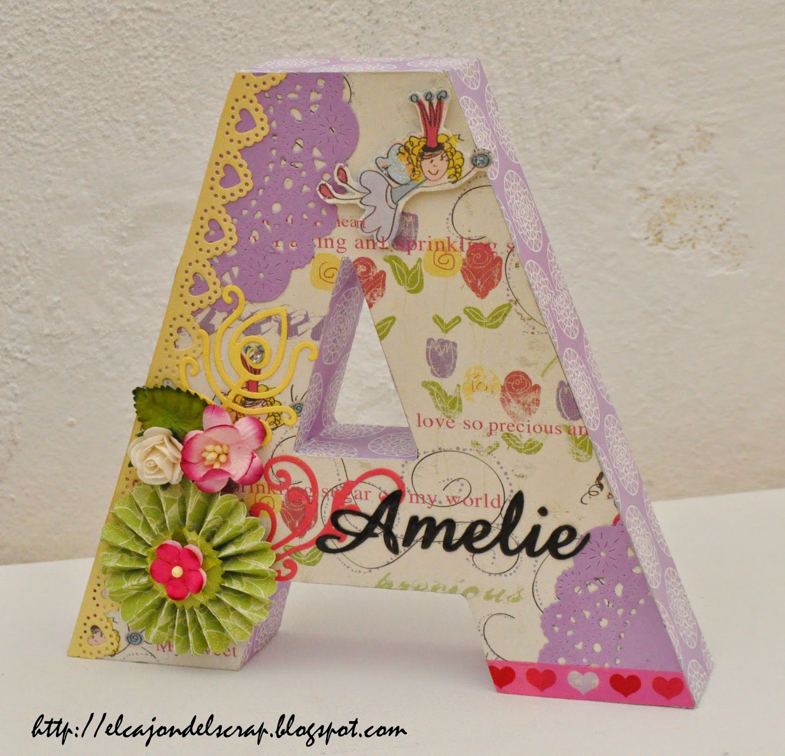El cajón del scrap: Letras decoradas con scrapbooking