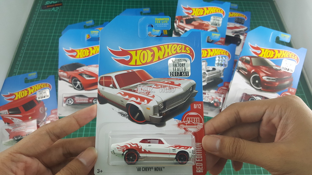 Roomy Fit V-neck Tees Hot Wheels 2017 Red Edition 68 Chevy Nova ...