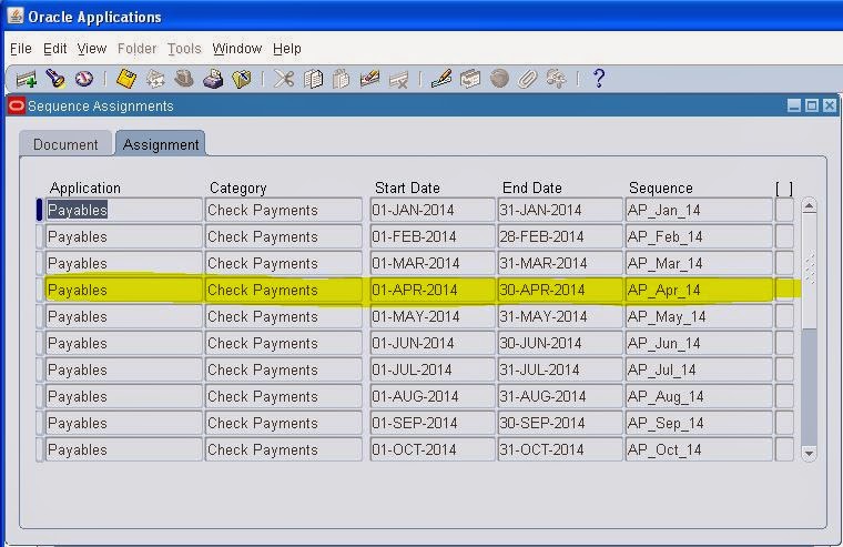 Learn Oracle Apps : Creating Documents Sequence in Oracle EBS R12