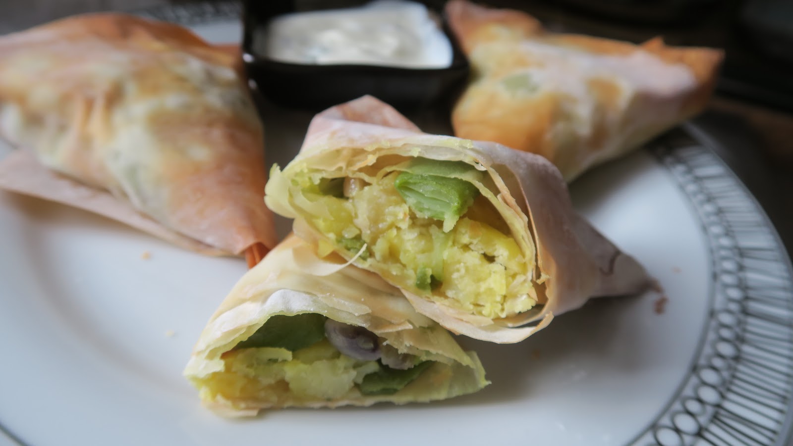 Baked Runner Bean Samosa