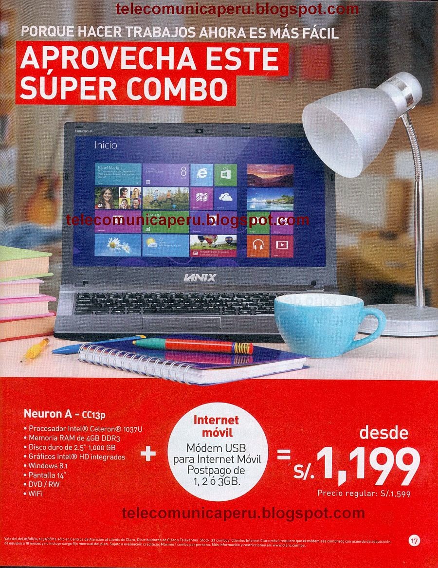 CLARO QUE TIENES MAS: Combo internet móvil postpago