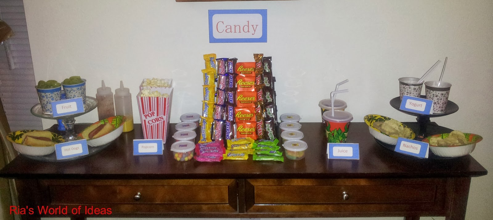 Ria's World of Ideas: Family Movie Night Snack Bar